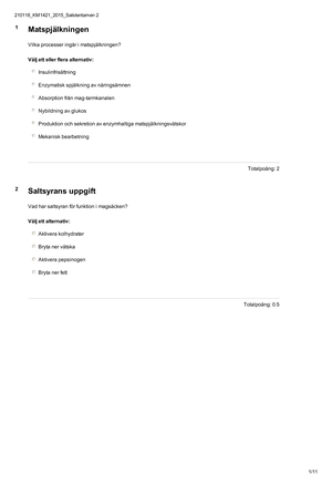 231113 KM1421 2005 - Gamla tentamen - 1 Cellens utveckling Beskriv ...