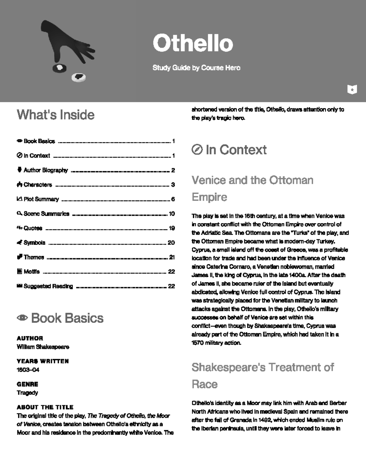 Othello Study Guide: Key Themes & Character Analysis (ENG 101) - Studocu