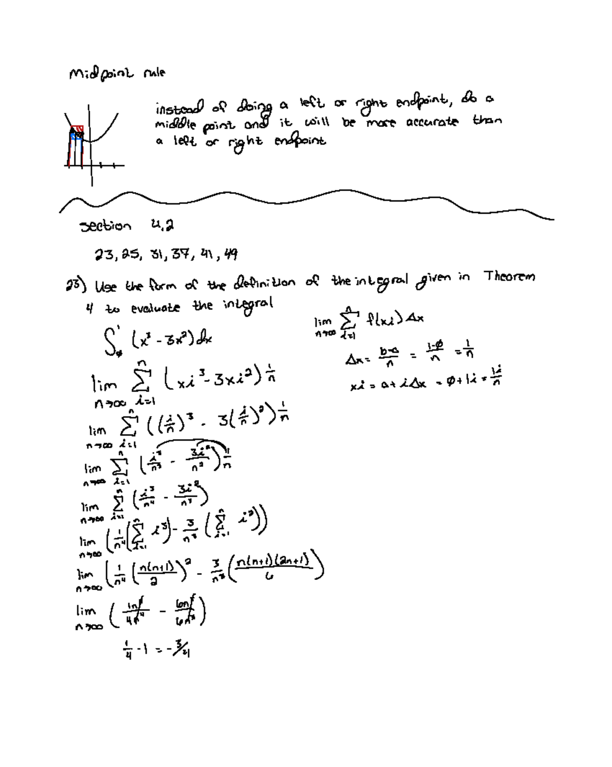 Calculus Notes: Integration Techniques & Midpoint Rule (MATH 101) - Studocu