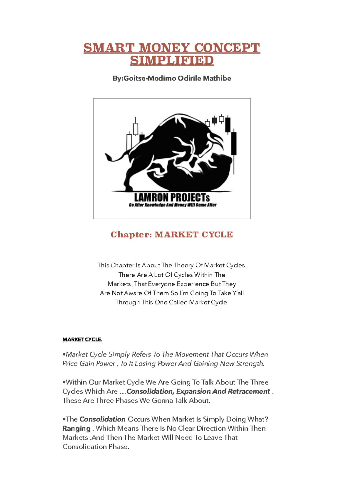 SMART MONEY CONCEPTS: Understanding Market Cycles - Chapter Insights ...