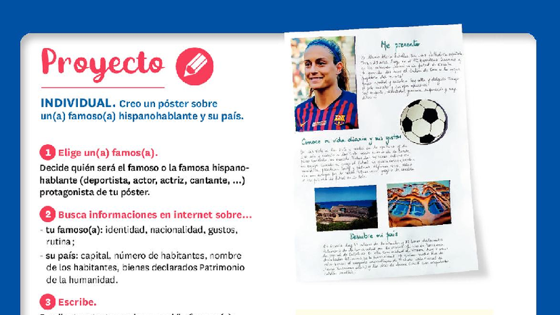 Proyecto Final: Póster sobre un(a) Famoso(a) Hispano Hablante - Studocu