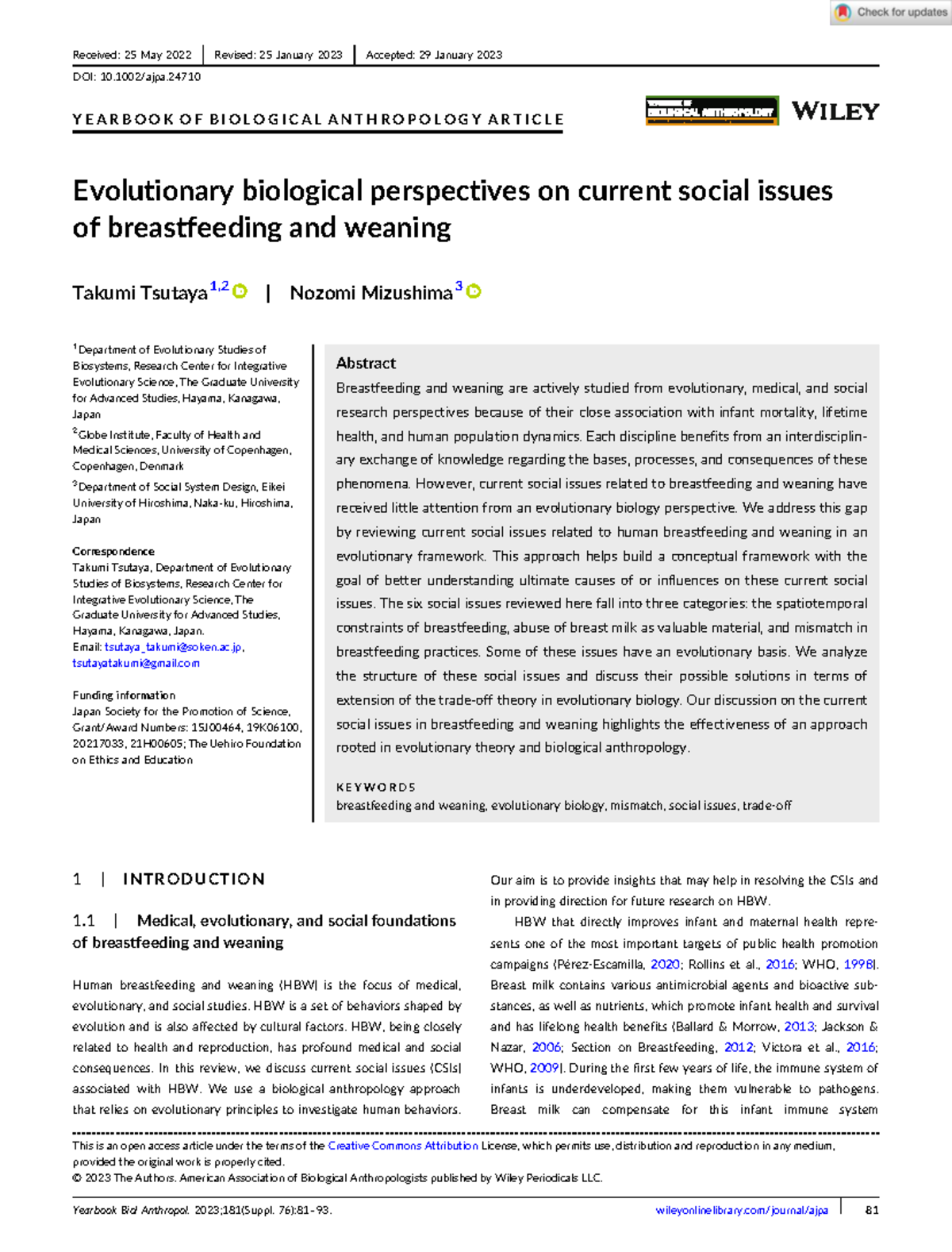 Evolutionary Perspectives on Breastfeeding Challenges and Practices ...