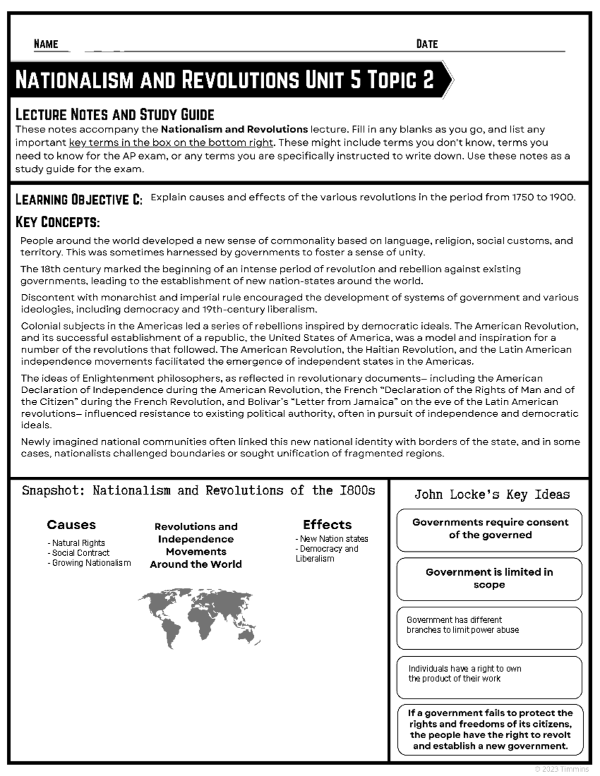 5.2 Guided Notes: Nationalism, Revolution, and New Nation-States - Studocu