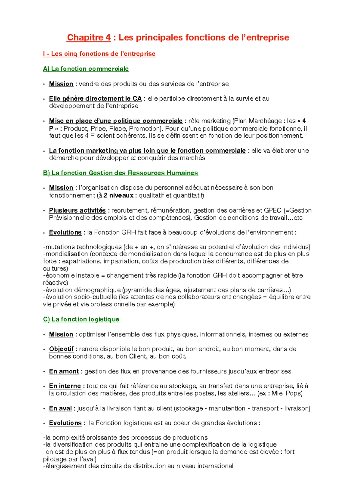 Chapitre 1 - Les parties prenantes et acteurs de l'entreprise - => Les ...