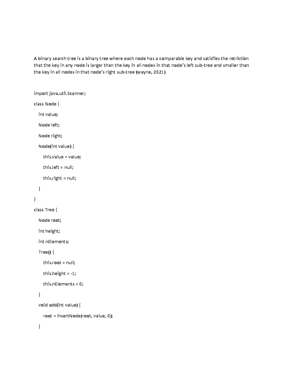 Unit 4 Assignment: Binary Search Trees and Their Operations - Studocu