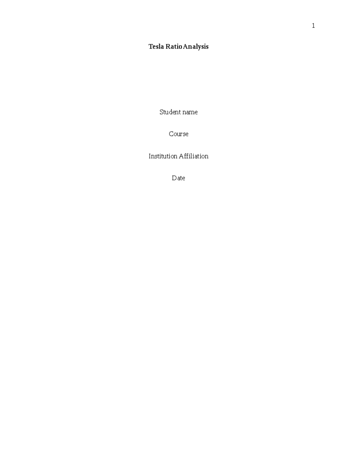 Tesla Financial Ratio Analysis: A Comprehensive Review for 2021 - Studocu