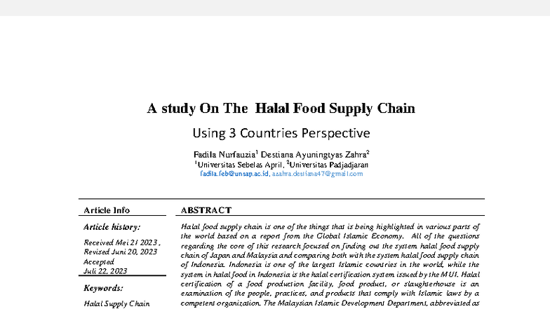 Halal Food Supply Chain Analysis: Indonesia, Japan & Malaysia ...