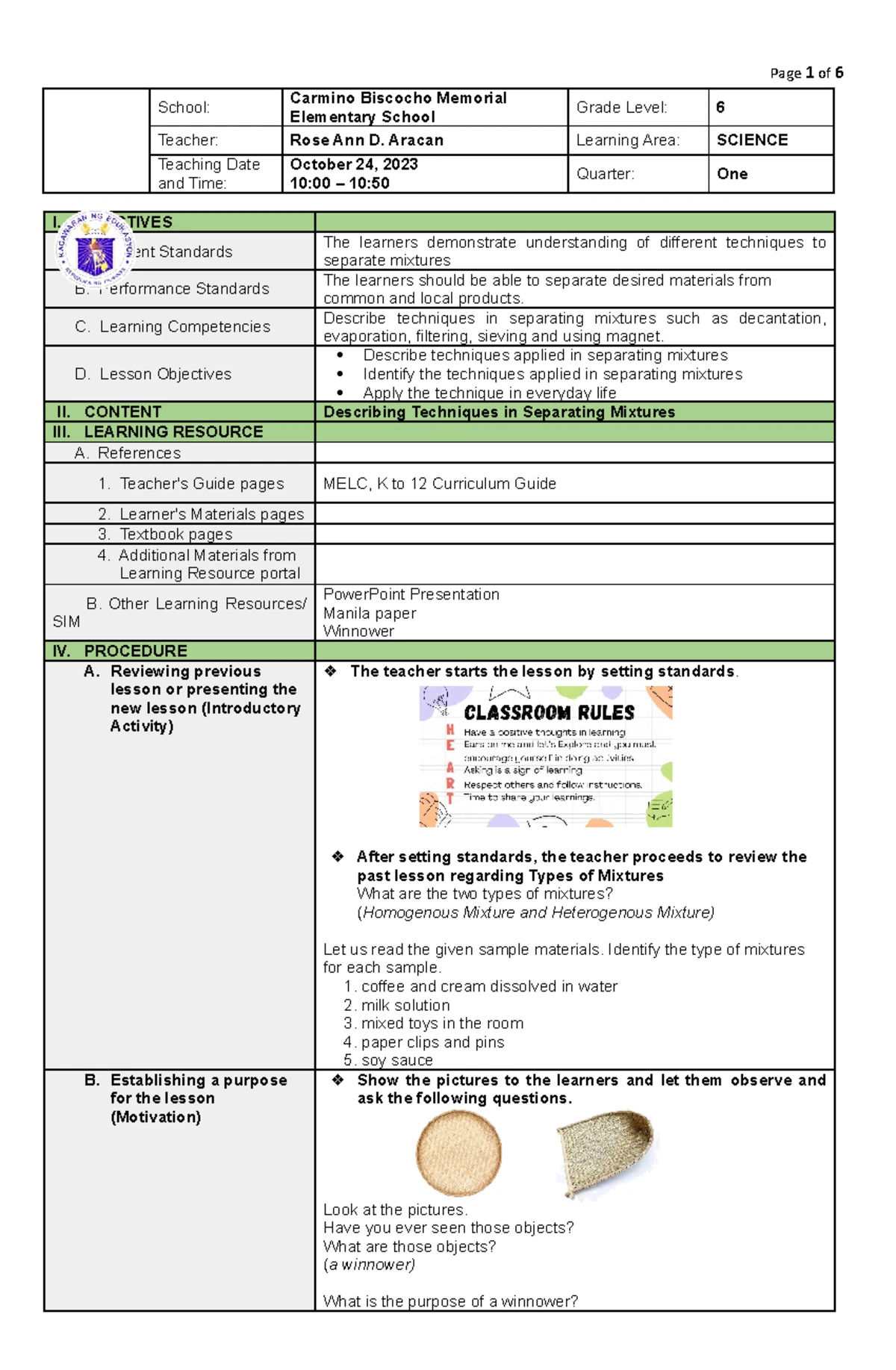 SLP-DRRR-6 - Lesson Plan: Volcanic Hazard & Risk Preparedness - Studocu