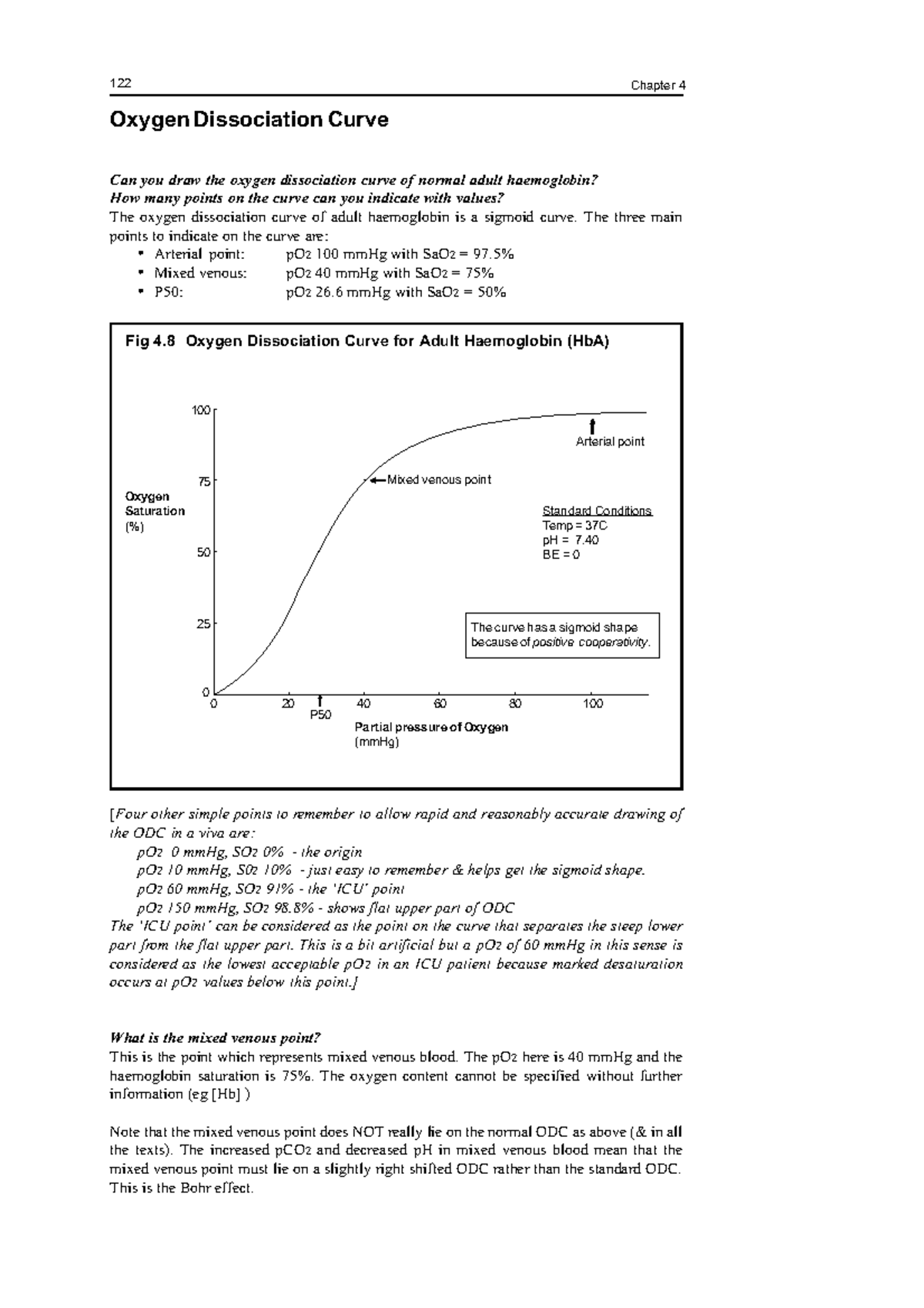 Oxygen dissociation curve - The three main points to indicate on the ...