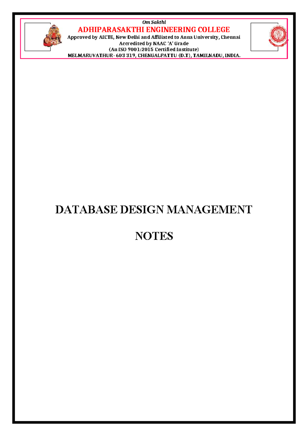 DDM Notes: Database Design Management Concepts and Applications - Studocu
