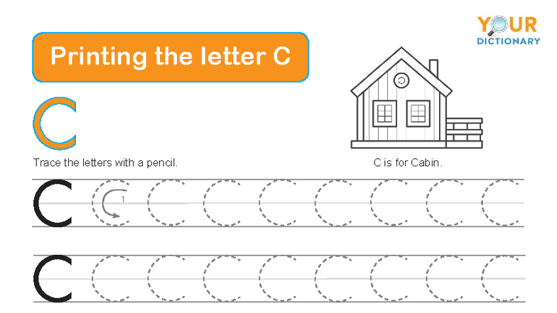 Kindergarten tracing the letter C - Unrika - C Printing the letter C ...