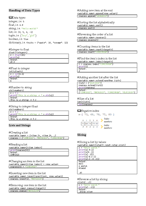 Introduction to Computer Science - COMP1021 - Studocu