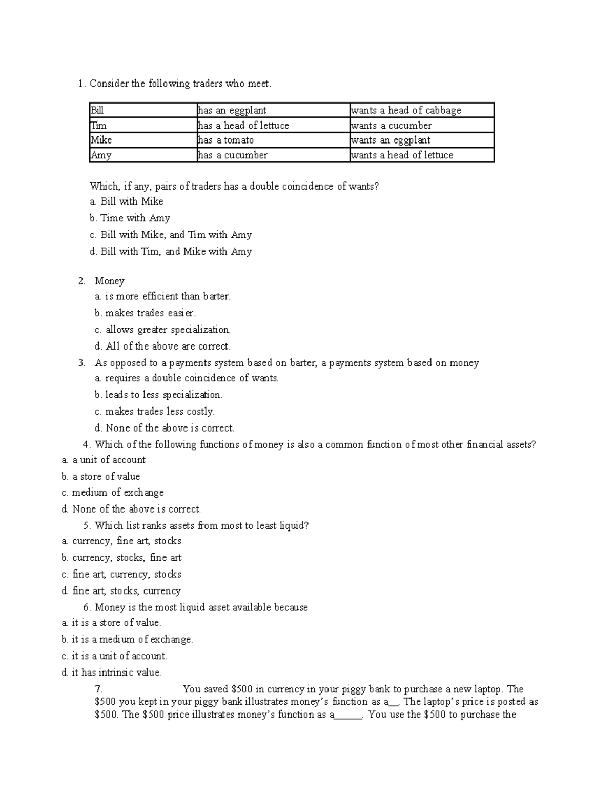 Review Questions for Chapter 5 - Econ 101: Money and Banking - Studocu
