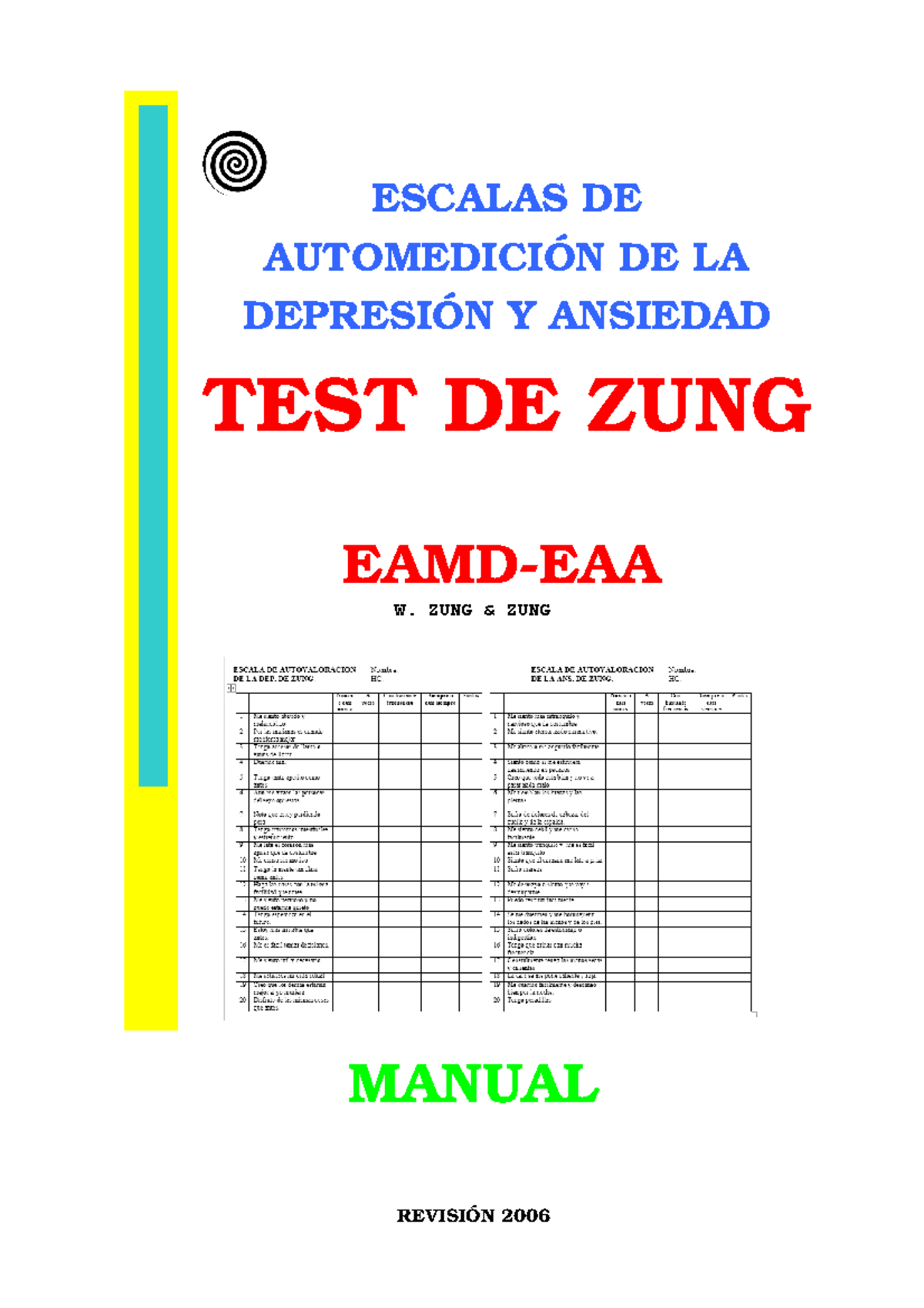 Cuestionario de Zung - evaluacion de depresion y ansiedad - ESCALASDE ...