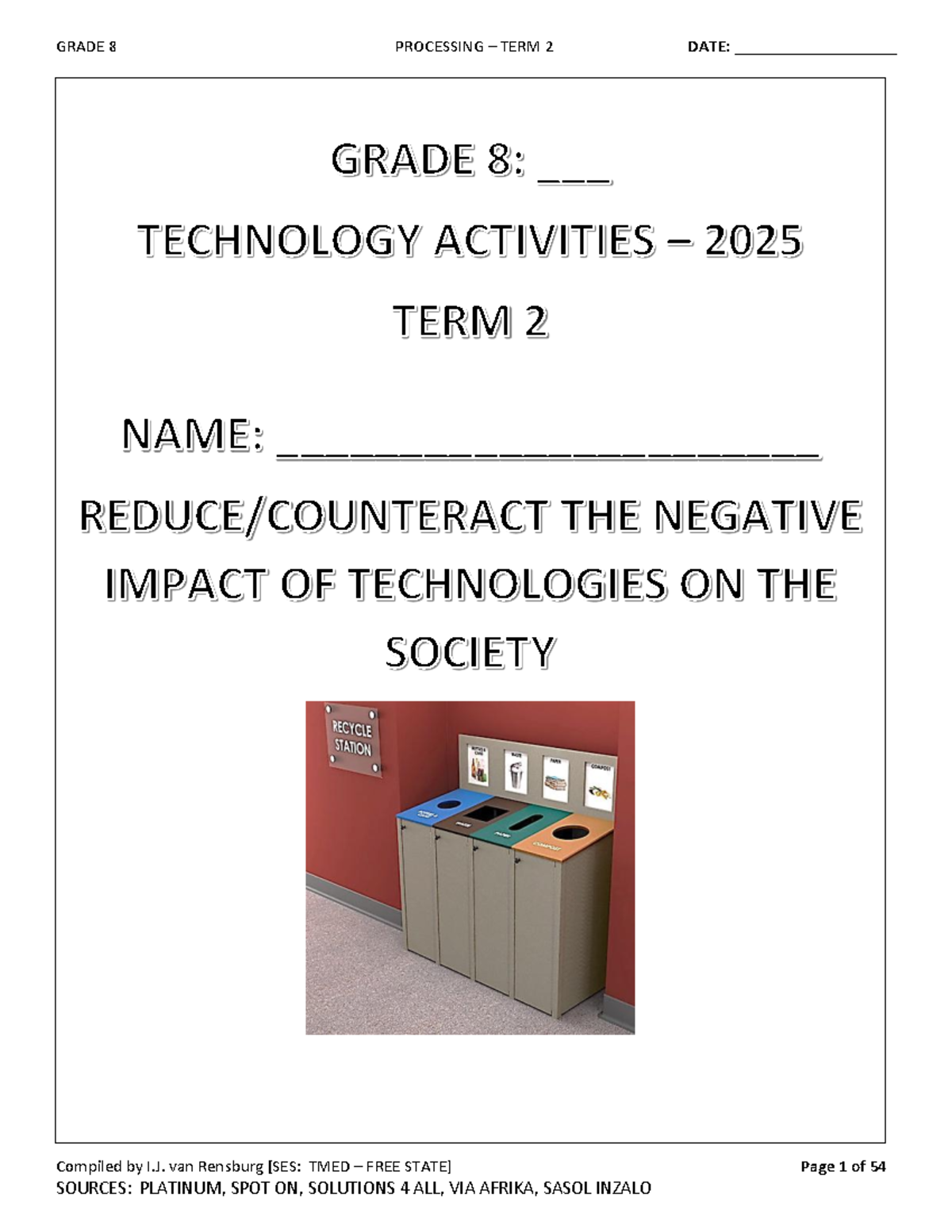 IJVR - GR 8 - TECH Worksheets - Term 2 - Impact of Technologies 2025 ...