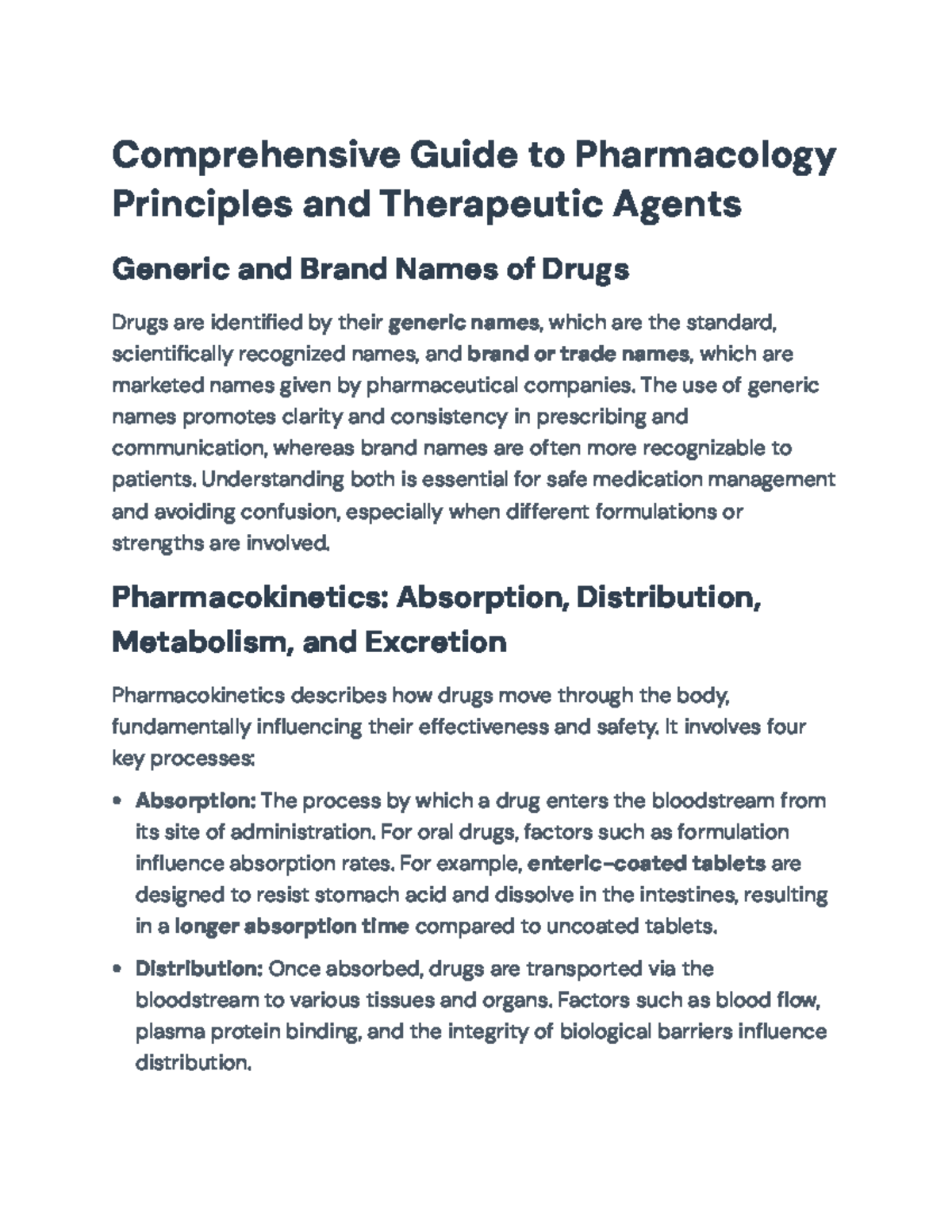 Comprehensive Guide to Pharmacology (PHAR 101): Principles & Drug ...