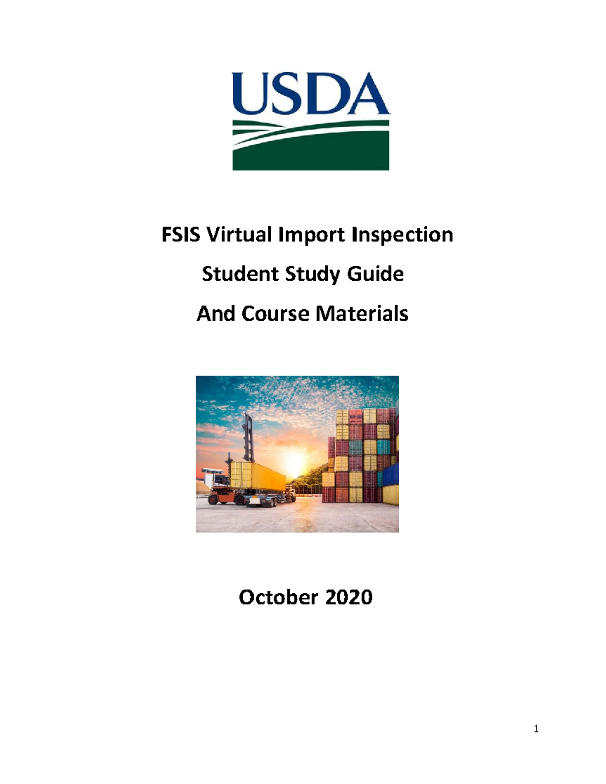 FSIS Import Inspection Study Guide - Student Notebook 2020 - Studocu