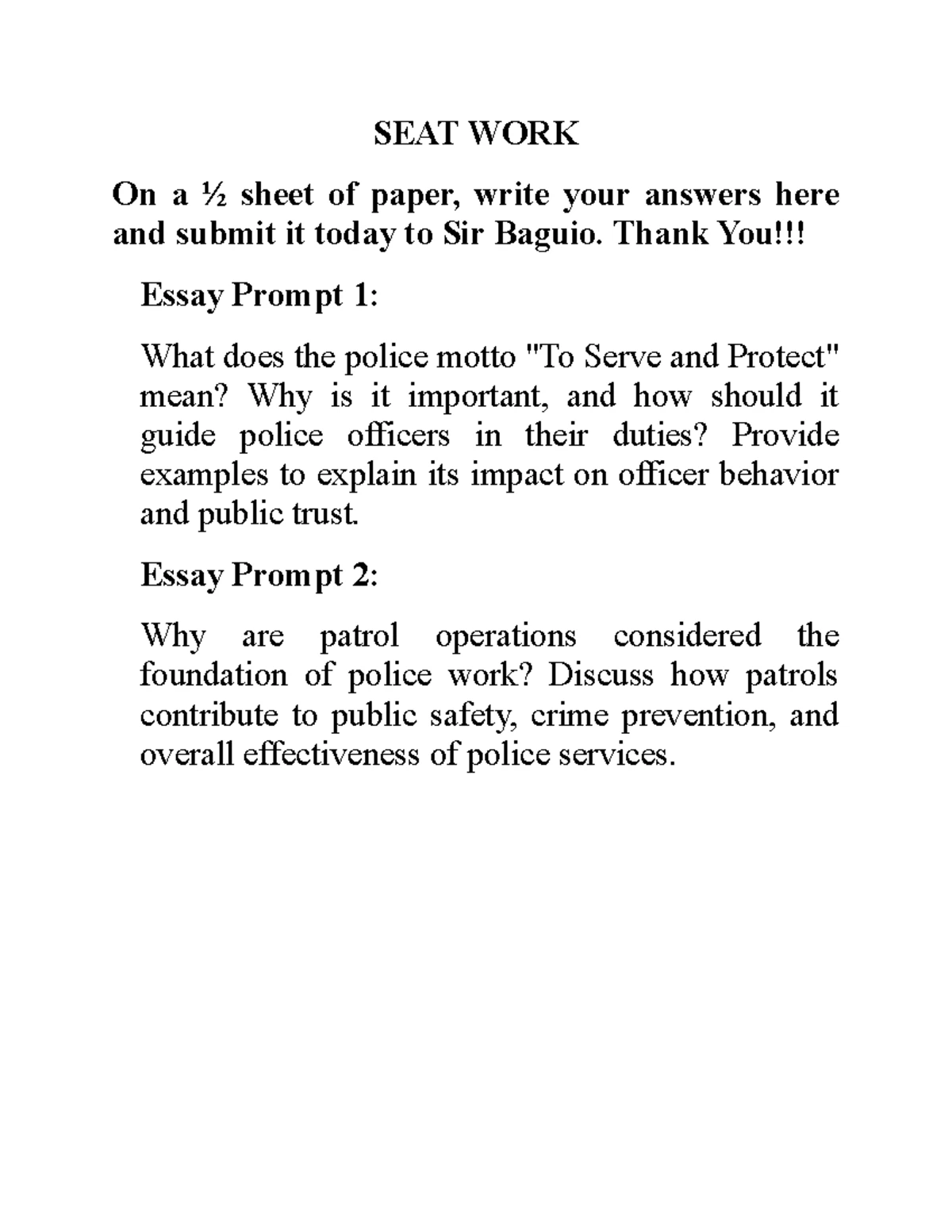 LEA 4: Law Enforcement Operations & Planning with Crime Mapping - Studocu