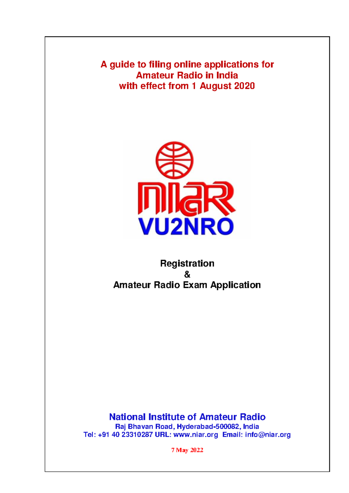 HAM Exam Guide: Online Application Process for Amateur Radio - Studocu