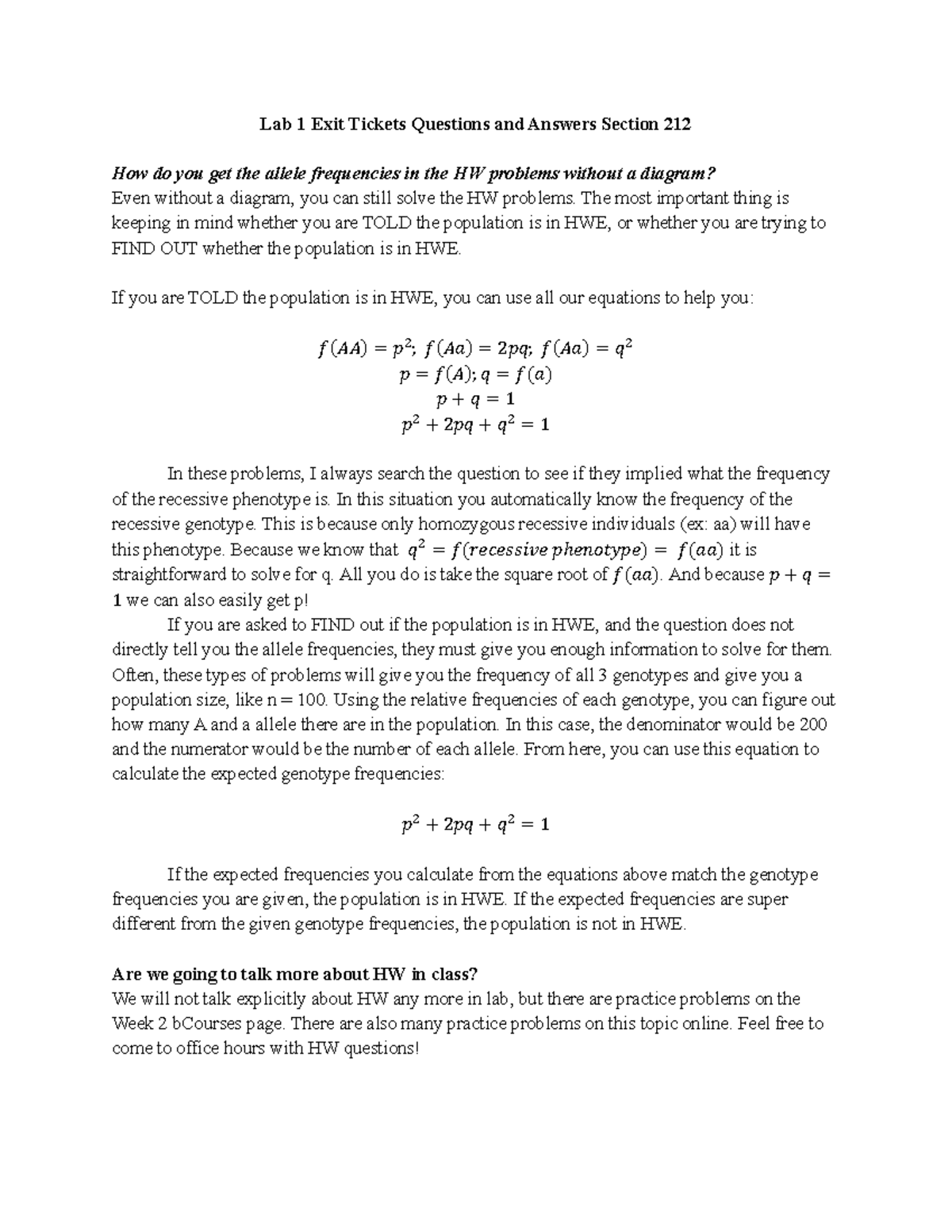 01 Exit Tix Questions - notes - Lab 1 Exit Tickets Questions and ...