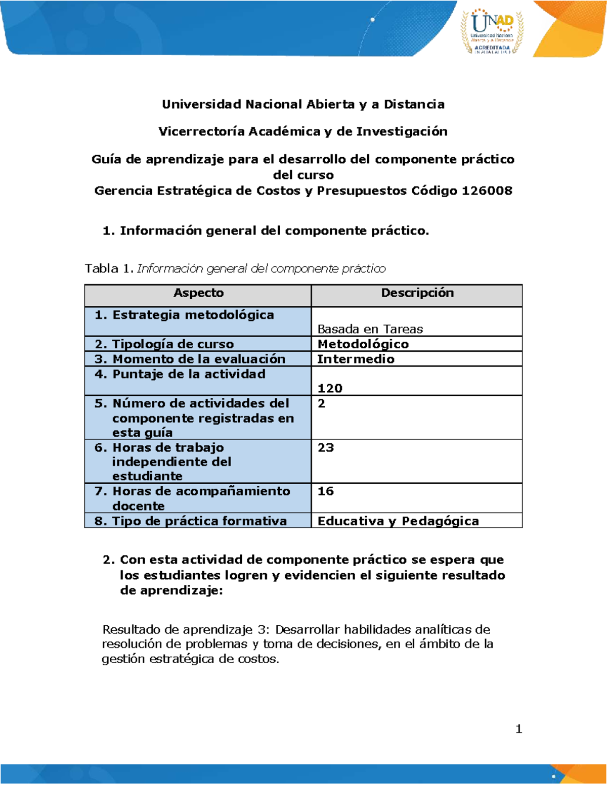 Guía de Aprendizaje para el Componente Práctico Tarea 3 - Gerencia Estratégica - Studocu