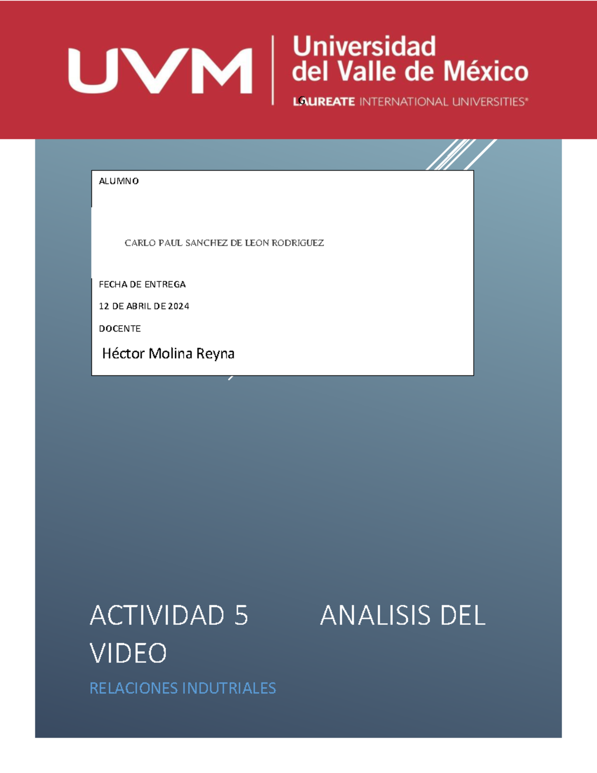 ACT6 CPSL - tarea - ACTIVIDAD 5 ANALISIS DEL VIDEO RELACIONES ...