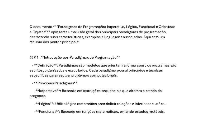 Paradigmas de Programação: Imperativo, Lógico e Funcional - Studocu