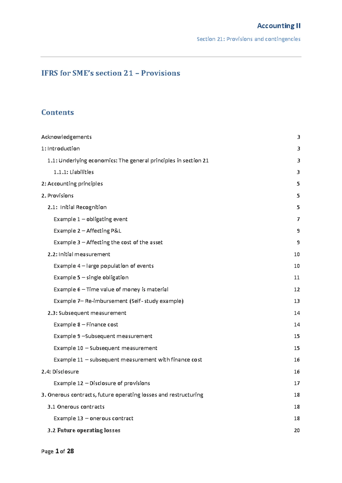 IFRS for SMEs Section 23 - Revenue - Course Notes - Lecturer Version ...