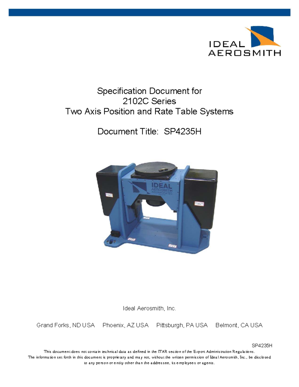 SP4235H Specification Document for 2102C Two Axis Systems - Studocu