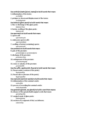 Week 10 Assignment - Use oste/o (bone) to build words that mean bone ...