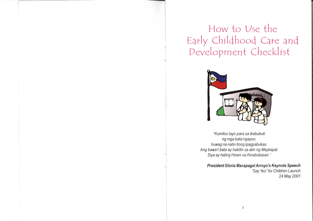 How to Use the ECCD Checklist for Early Childhood Development - Studocu