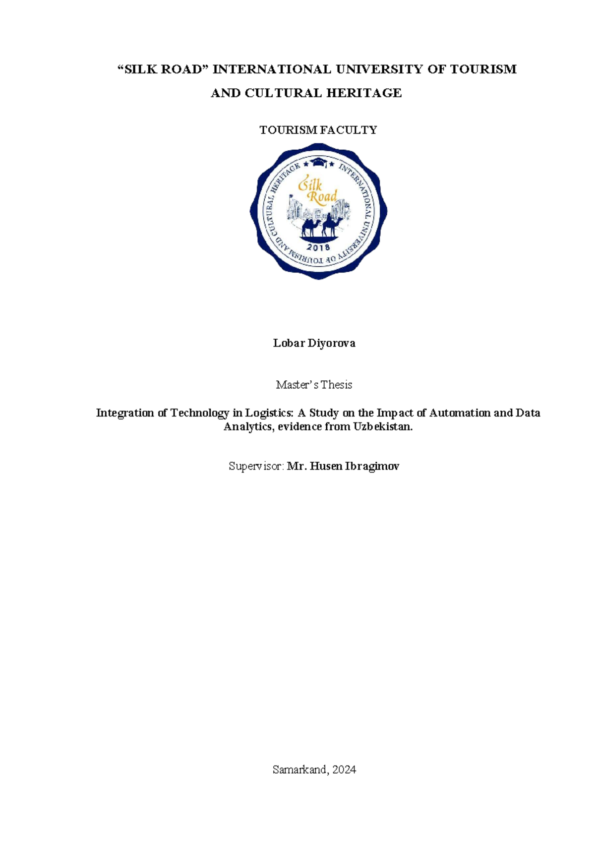 Integration of Technology in Logistics: Automation & Data Analytics in ...