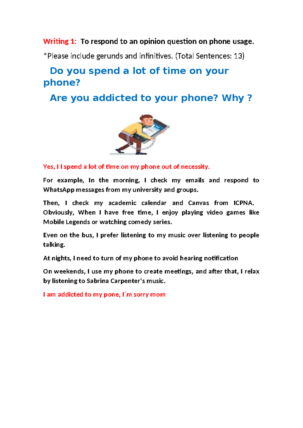 B12-Writing 1 - notes writin1 basic 12 - Writing 1: To respond to an ...