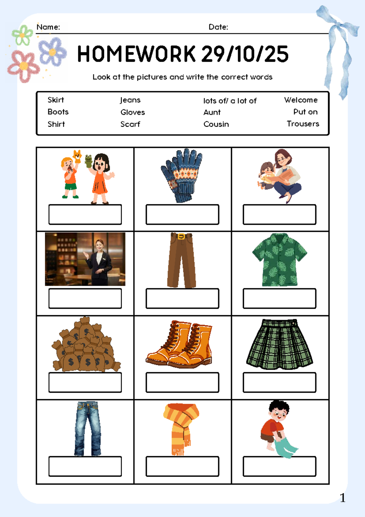 Unit 11 Homework: Vocabulary Practice and Descriptions - Studocu