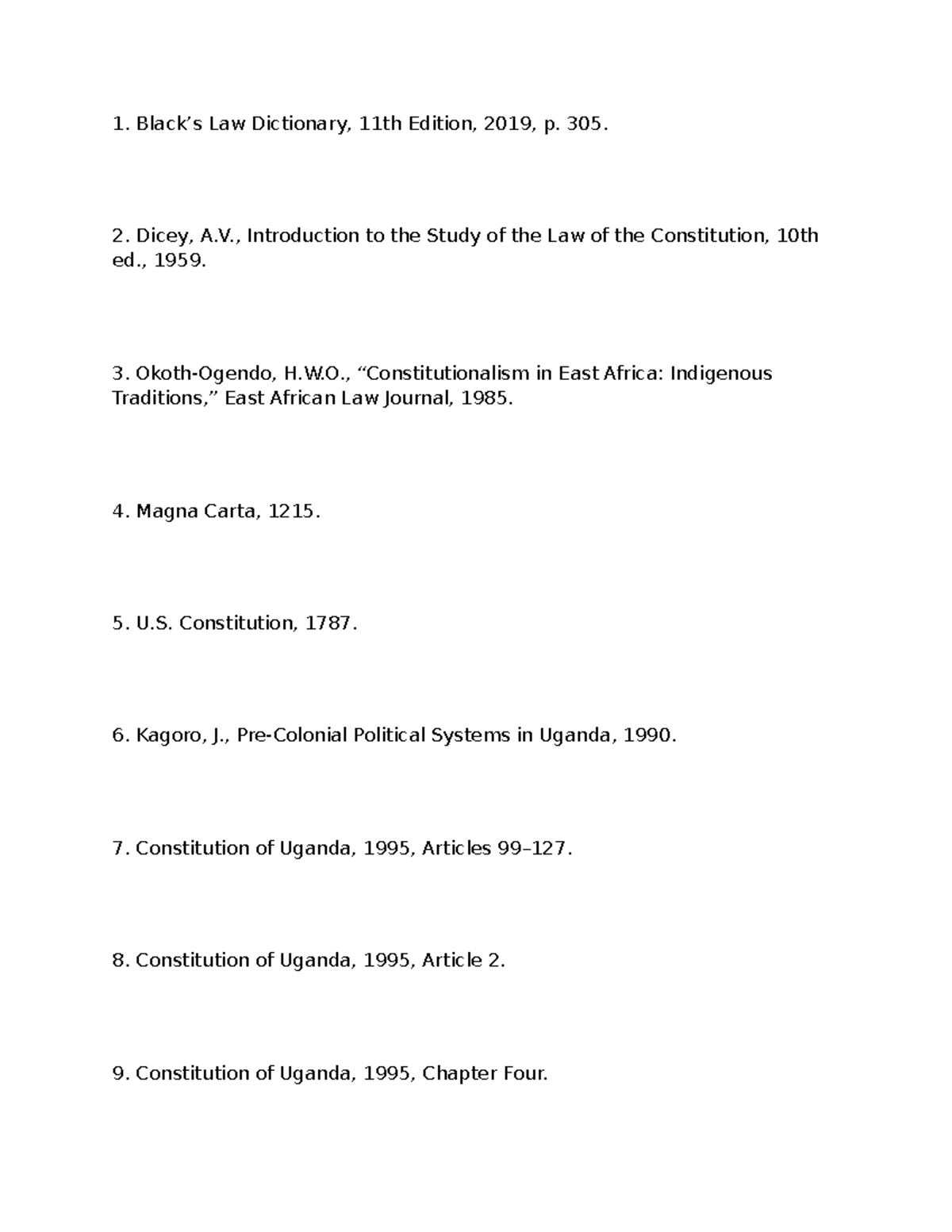 Legal References and Sources for Constitutional Studies - Studocu