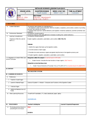 Atomic Model AND Theories - DETAILED SCIENCE LESSON PLAN (DLP) GRADE ...
