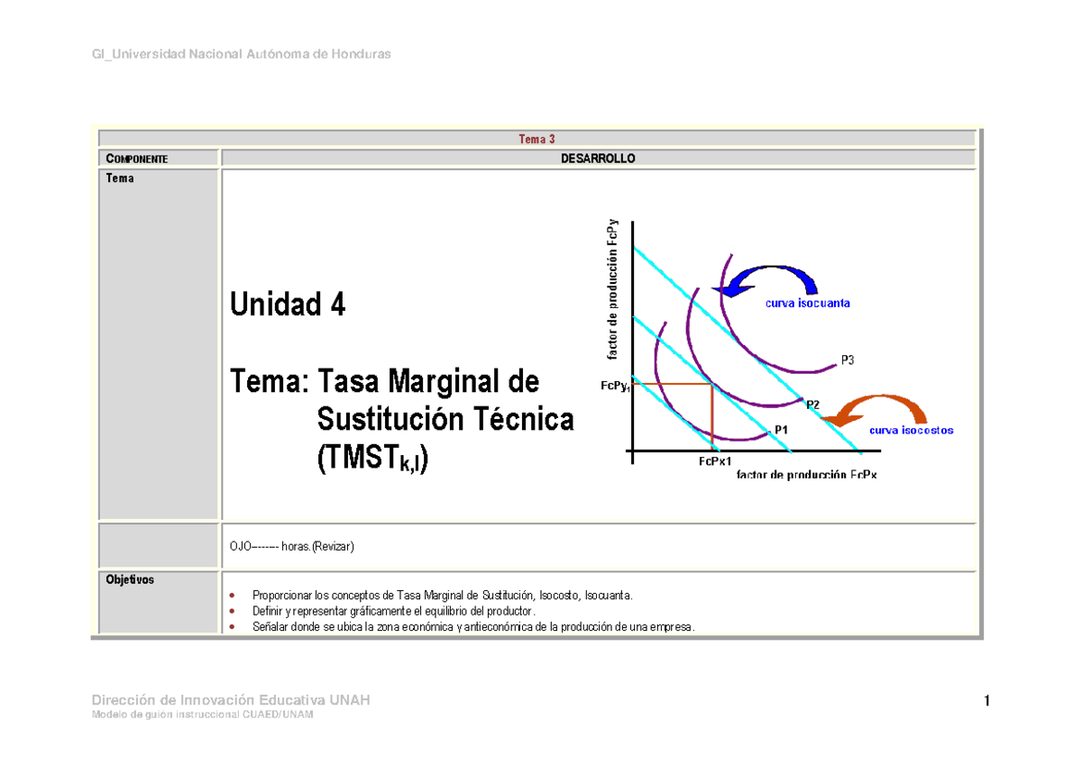 U4 T3 Notas sobre Tasa Marginal de Sustitución Técnica (TMST) - Studocu