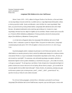 5. Caracterizare Zoe Trahanache (1884, comedie, 577 cuv - COMEDIE, GEN ...