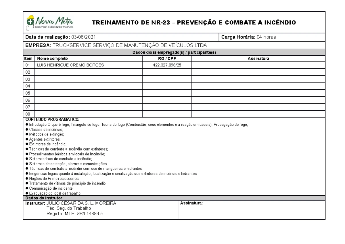 Modelo de Ficha de EPI - Termo de Responsabilidade e Uso Correto - Studocu