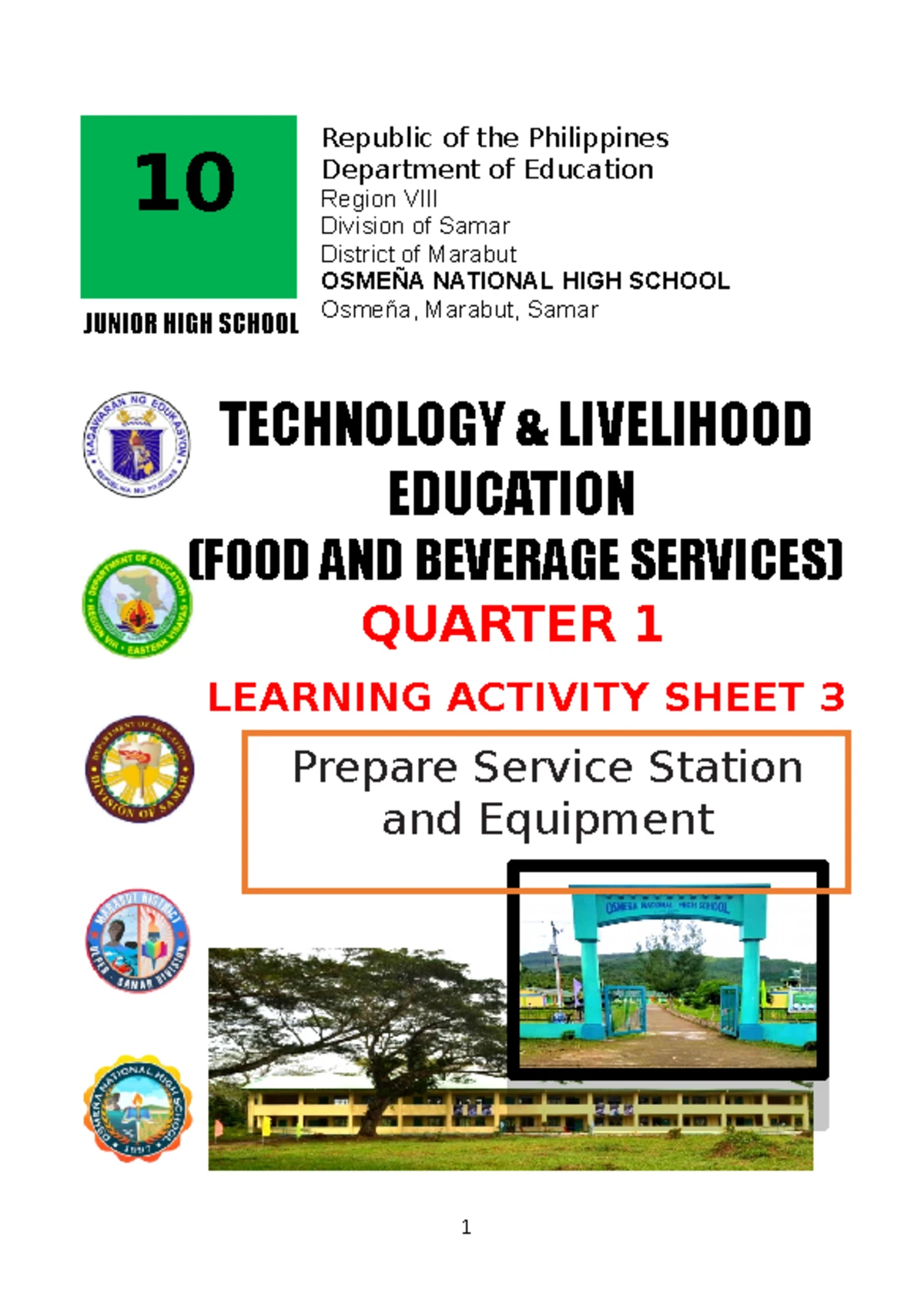 11-Food-Processing M 1 - Technology and Livelihood Education (TLE ...