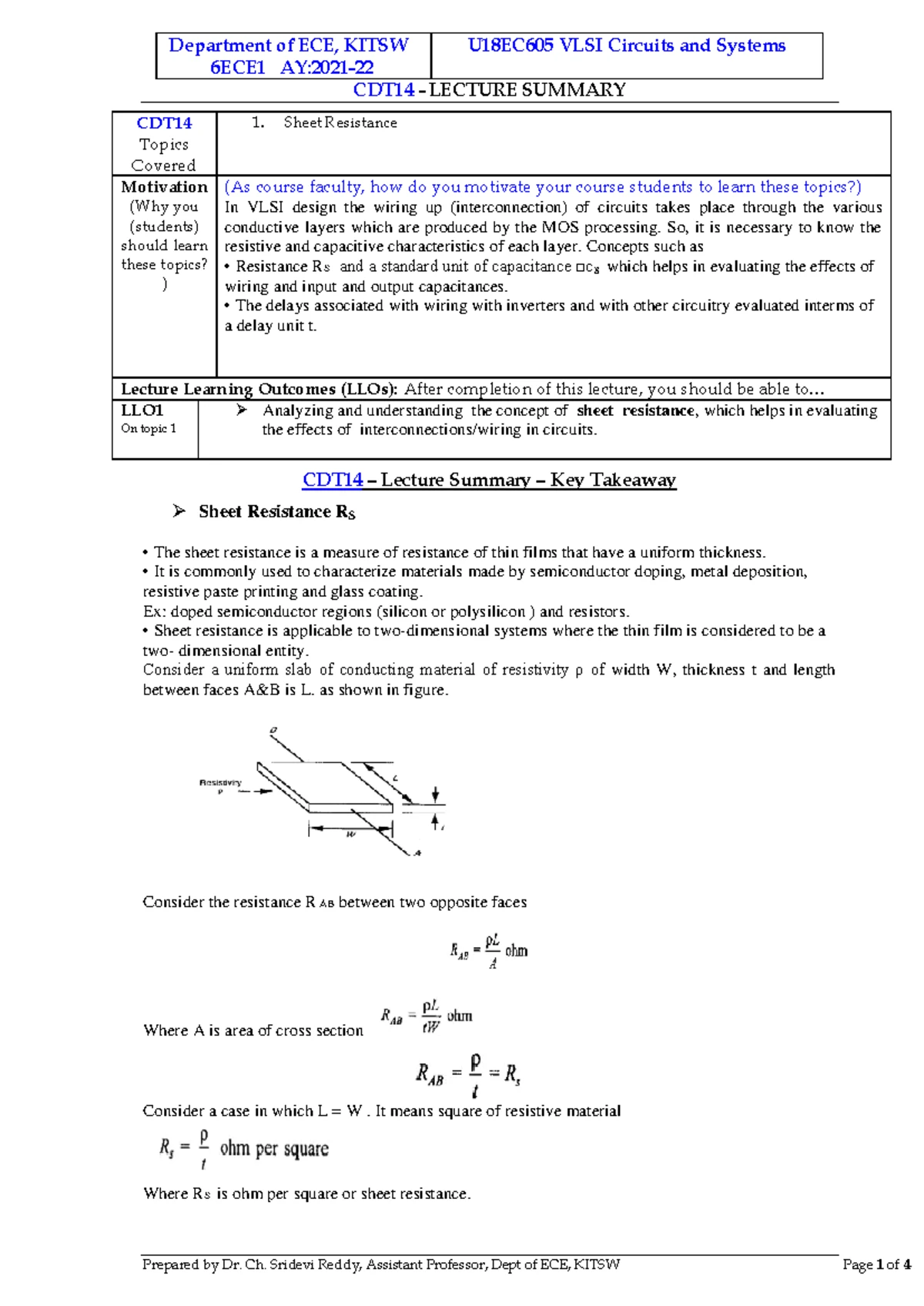 Specialized Process model - SLT1 - LECTURE SUMMARY SLT Topics Covered ...