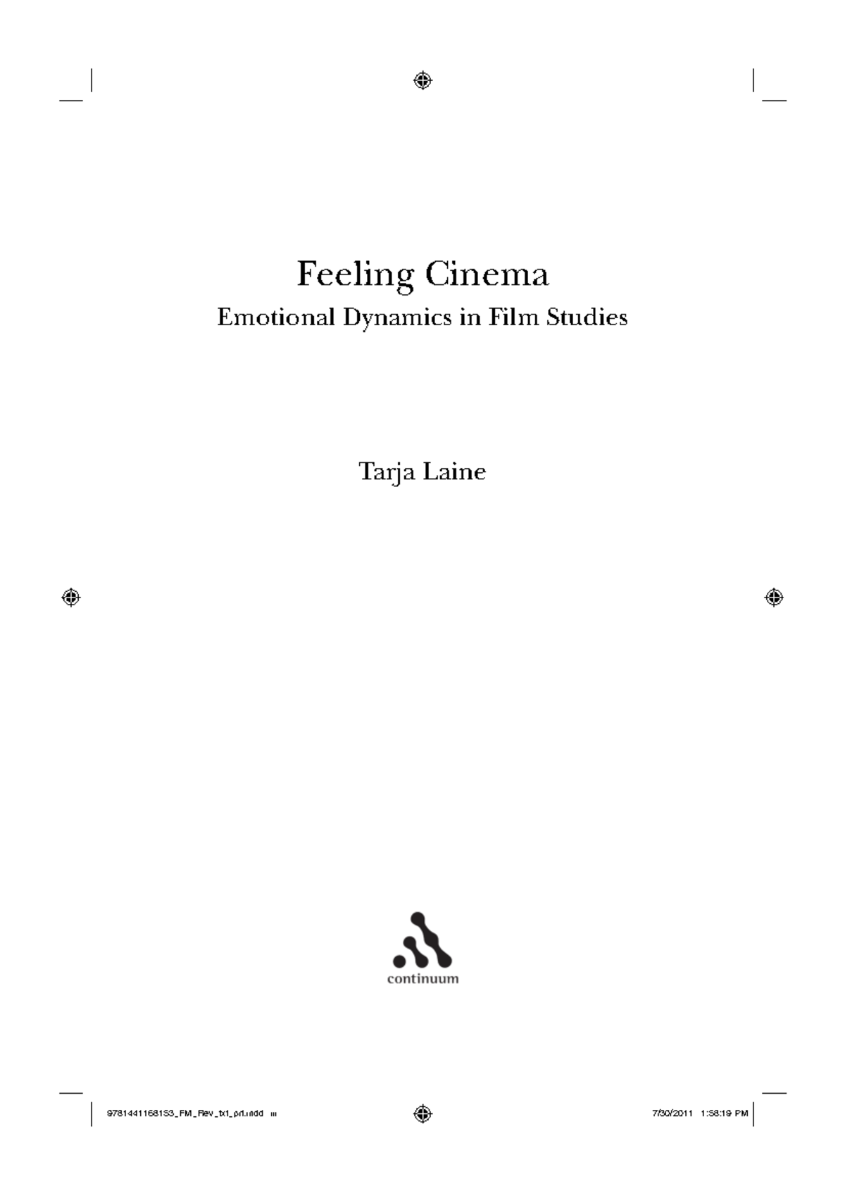Feeling Cinema Emotional Dynamics in Fil - Feeling Cinema Emotional ...
