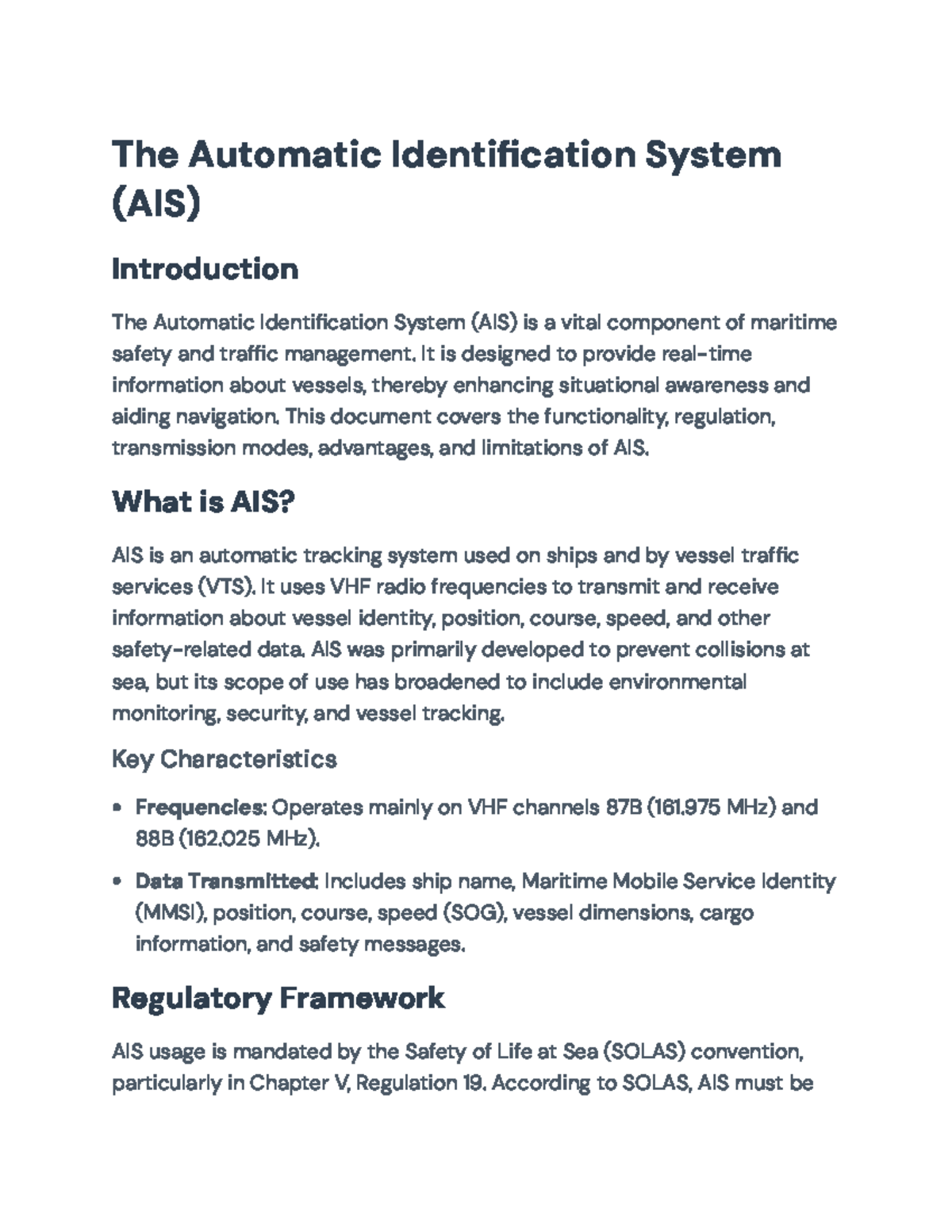 AIS Overview: Functionality, Regulations, and Advantages in Maritime ...