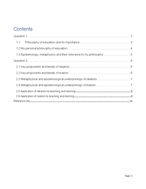 [Solved] list and define five content areas of foundation phase - Bed ...