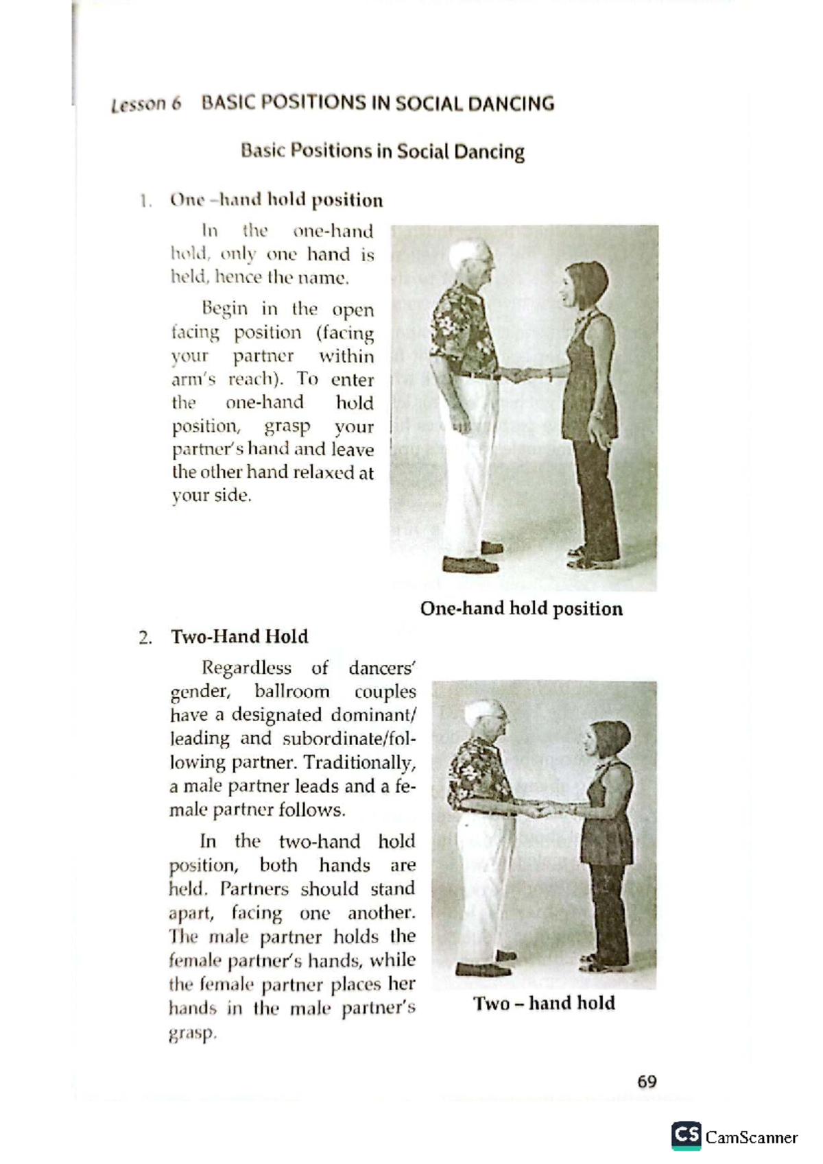 PE3-Lesson 6: Basic Positions in Social Dancing Explained - Studocu