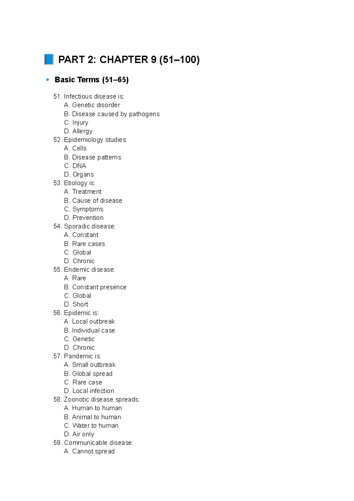 Chapter 9 & 10: Key Terms in Microbiology (BIO 101) - Studocu