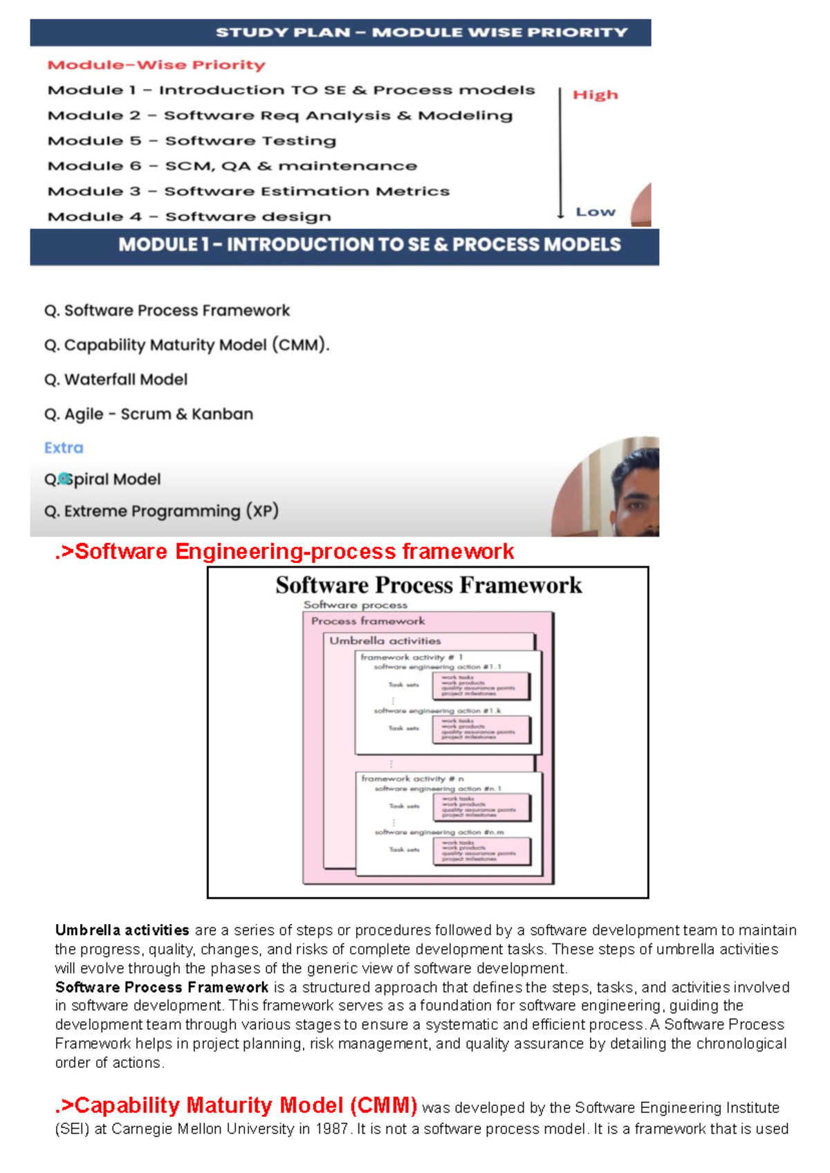 SE IMP: Chapter-wise Software Engineering Process Framework Overview ...