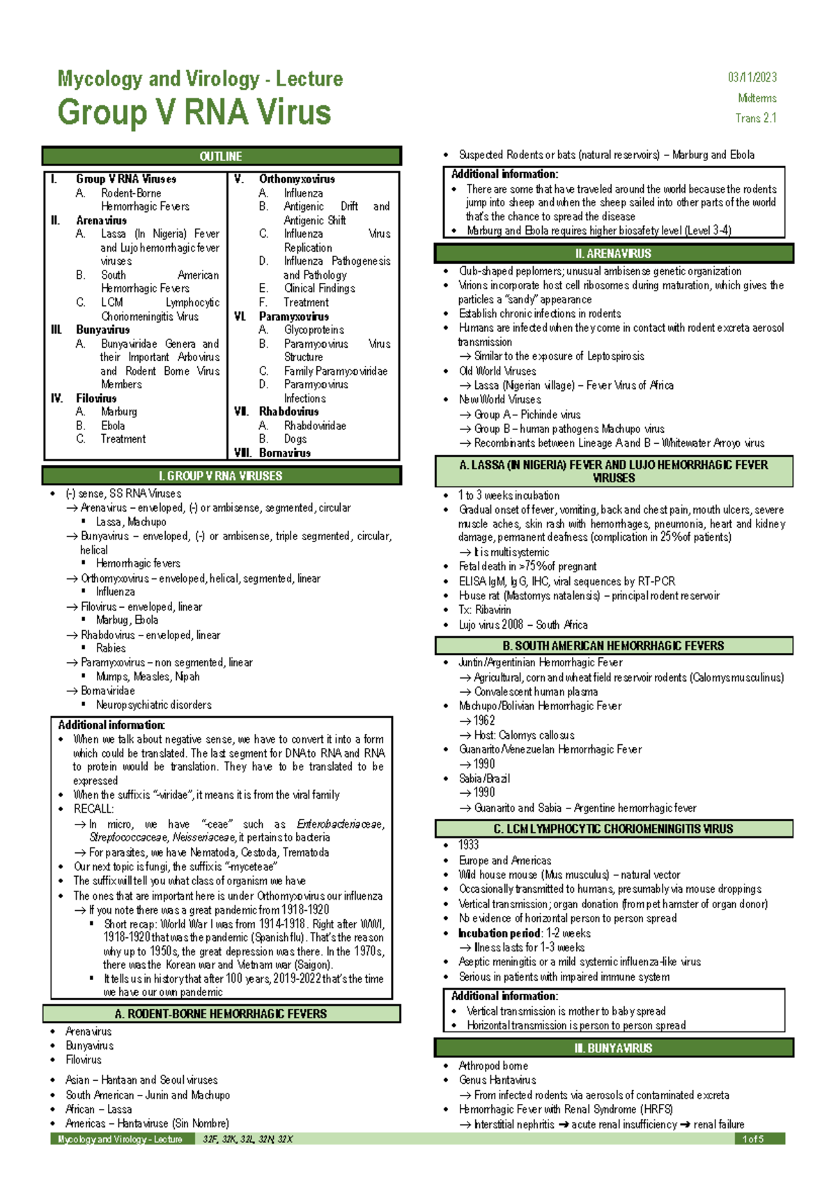 M-Trans 2.1 Myco Viro-Lec Group V RNA Viruses - Mycology and Virology ...