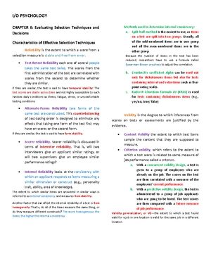 IOP - Practice TEST - INDUSTRIAL/ORGANIZATIONAL PSYCHOLOGY (CHAPTER 1 ...