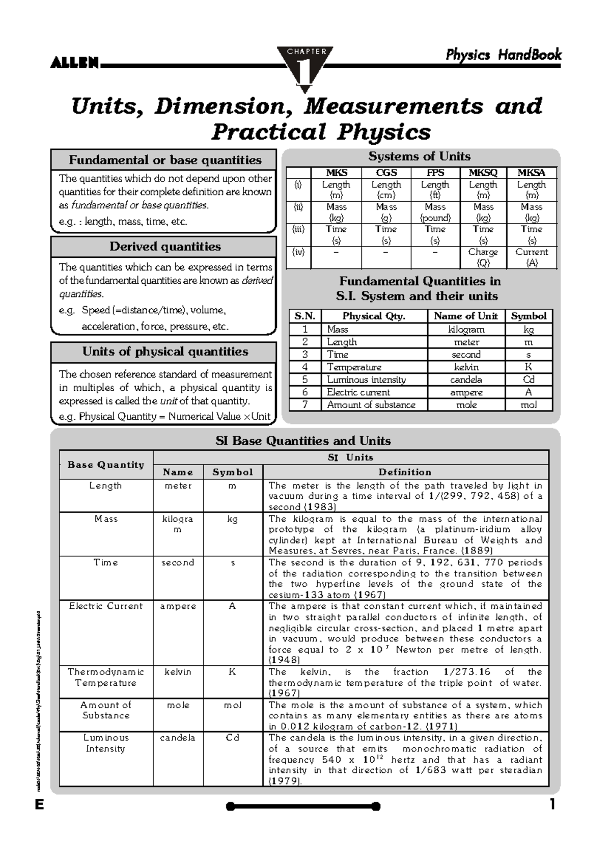 Physics HandBook ATC: Units, Dimensions, and Practical Physics Concepts ...